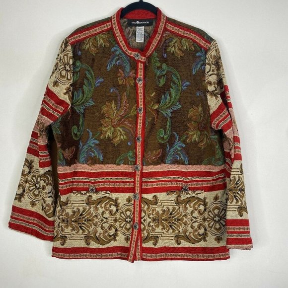 Sag Harbor | Jackets & Coats | Vintage Sag Harbor Tapestry Jacket ...